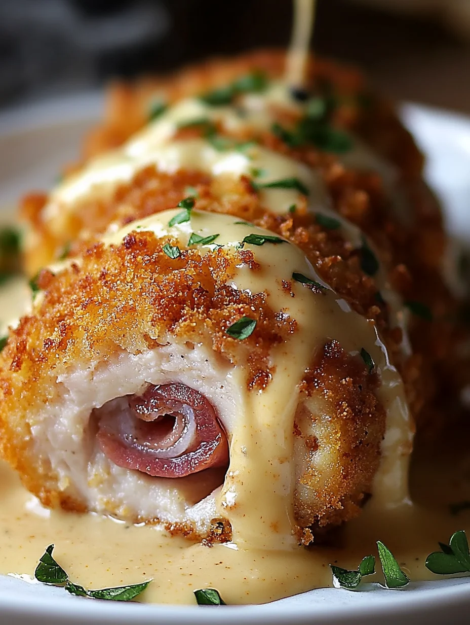 Crispy and Creamy Chicken Cordon Bleu with Dijon Sauce: The Ultimate ...