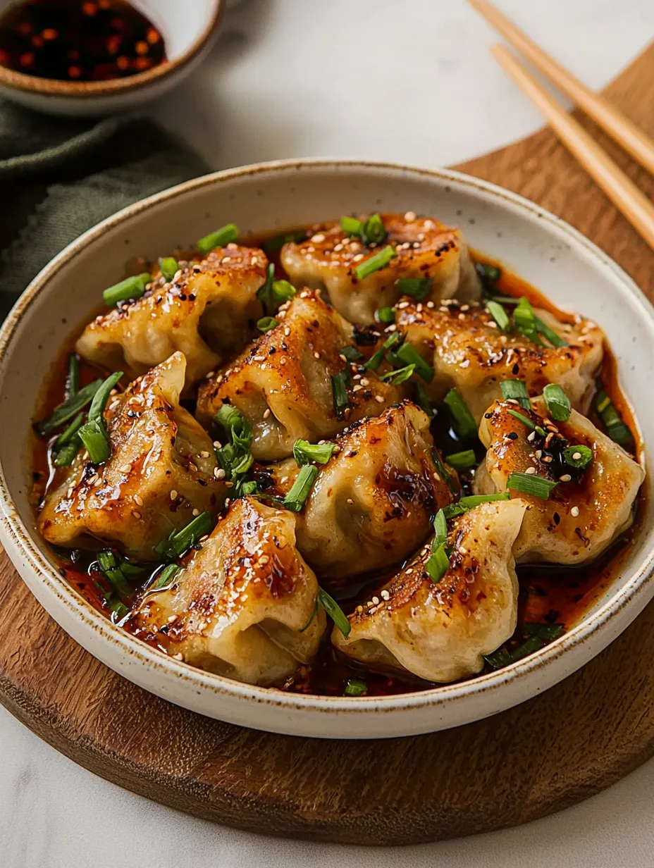 Crispy Dumplings with Spicy Garlic Chili Oil Sauce: An Incredible ...